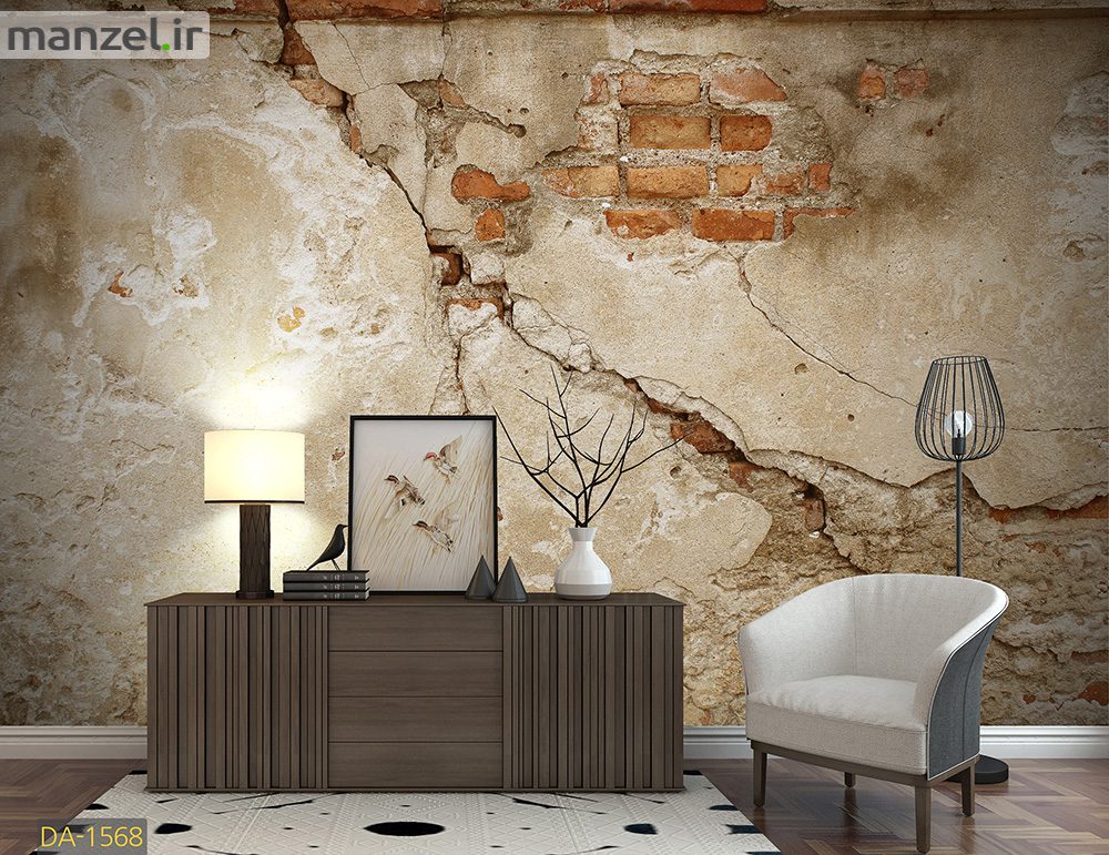 کاغذ دیواری طرح آجری و گچی DA-1568 - خرید با بهترین قیمت - فروشگاه منزل
