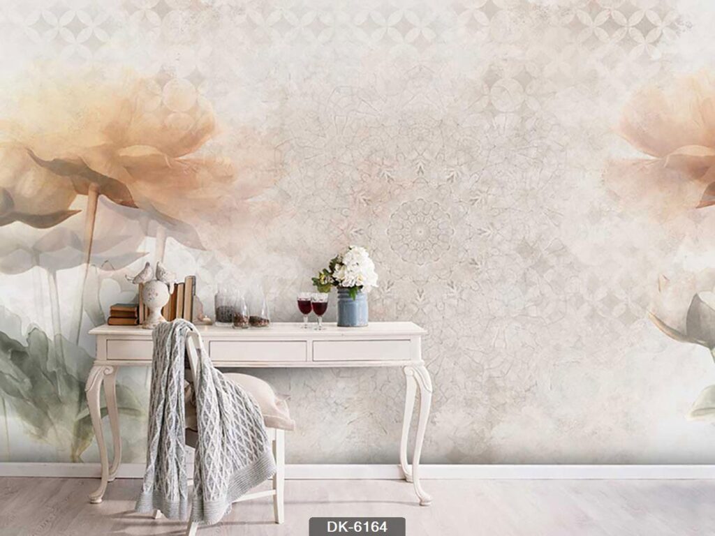 کاغذ دیواری طرح پتینه گل کد DK-6164 - خرید با بهترین قیمت - فروشگاه منزل
