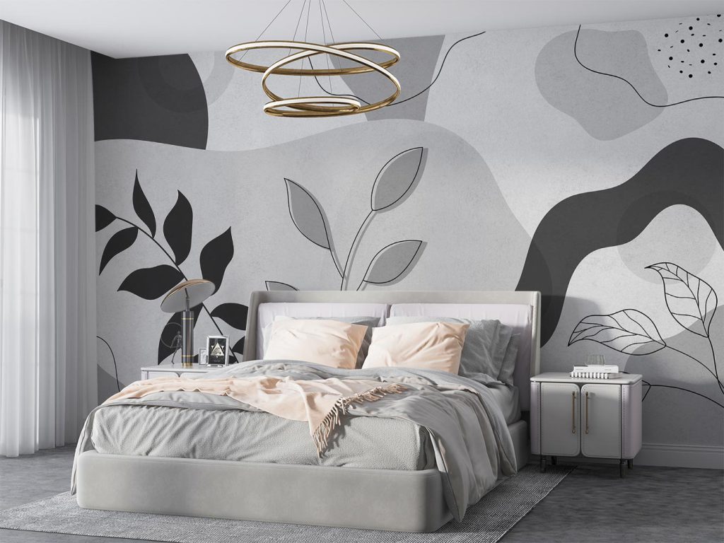 پوستر دیواری مدرن طرح برگ M12110440 - خرید با بهترین قیمت - فروشگاه منزل