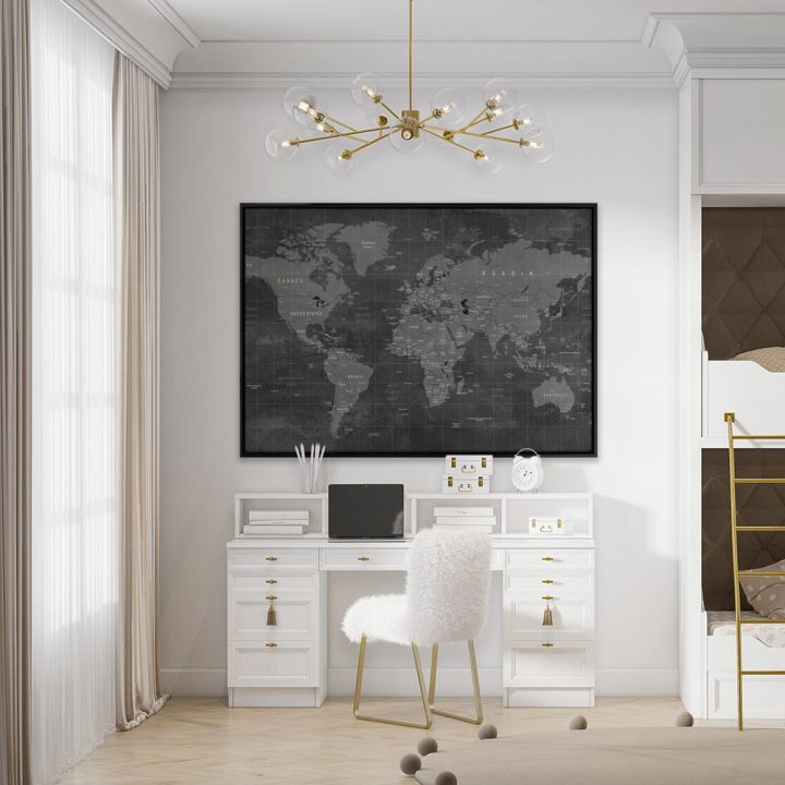 تابلو نقشه جهان T11023800 - خرید با بهترین قیمت - فروشگاه منزل